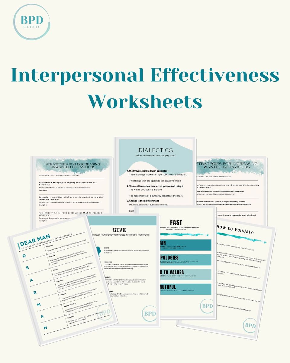 Interpersonal Effectiveness Worksheets